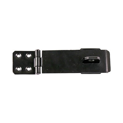 Safety hasp and staple black 150mm | Gate hardware